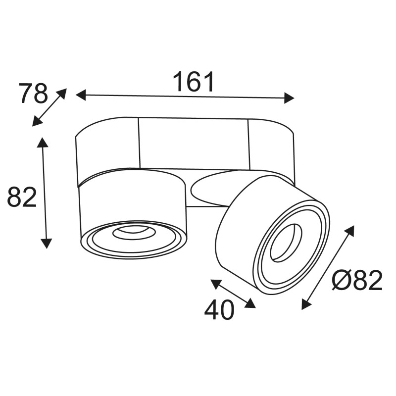 Plafonnier CLAC 2 Mini IndigoLighting